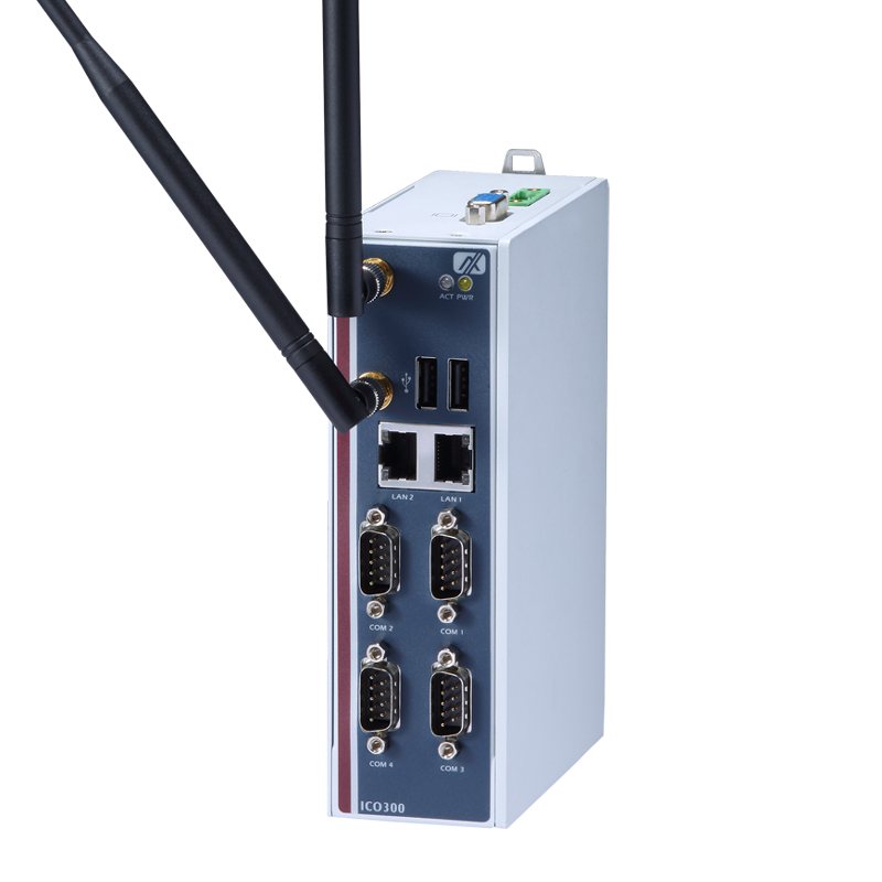 Din-rail Fanless Embedded Box PC with Atom E3815/E3827 - ICO300